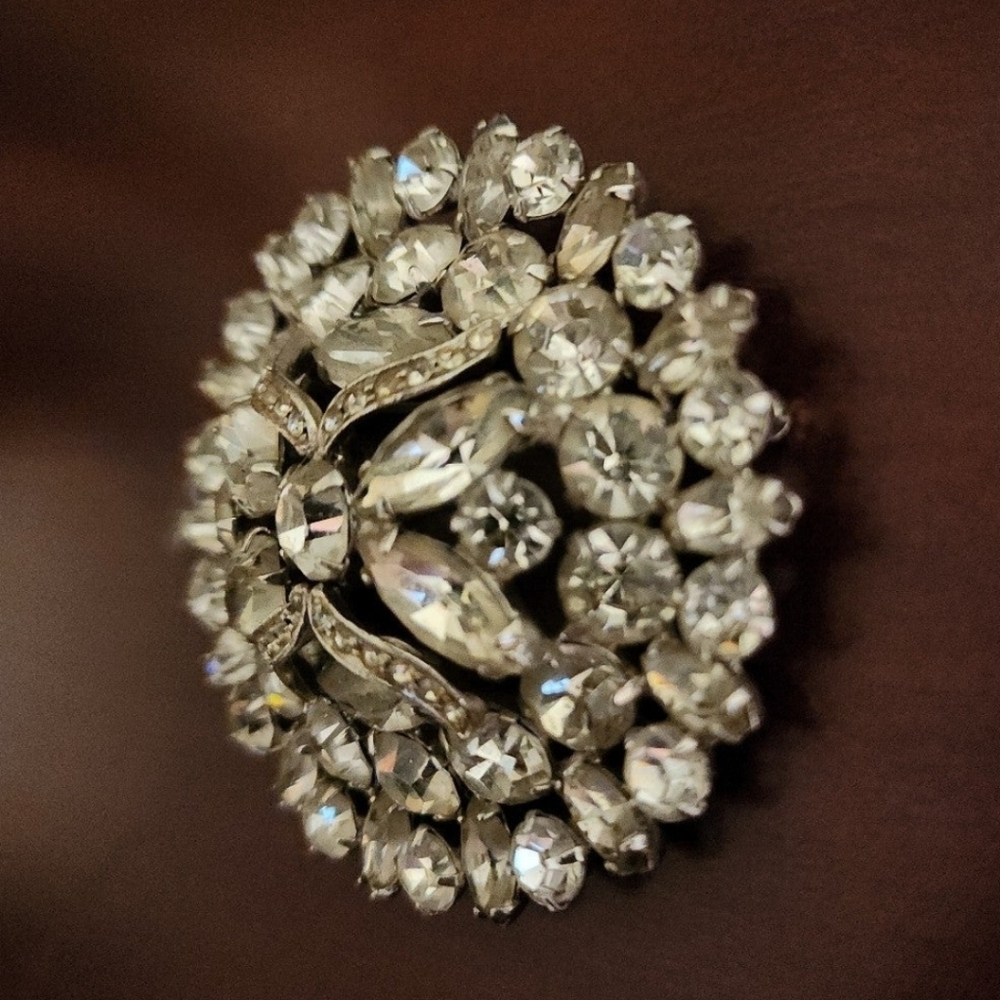 Huge Mid-Century Weiss Brooch - Gem